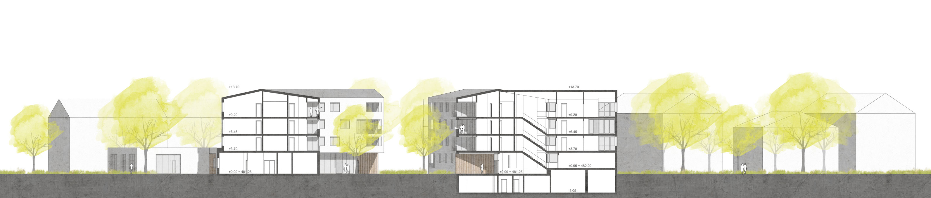 Architektur | Wettbewerb 2018 | Bad Aibling | 1. Platz - studio-kubik